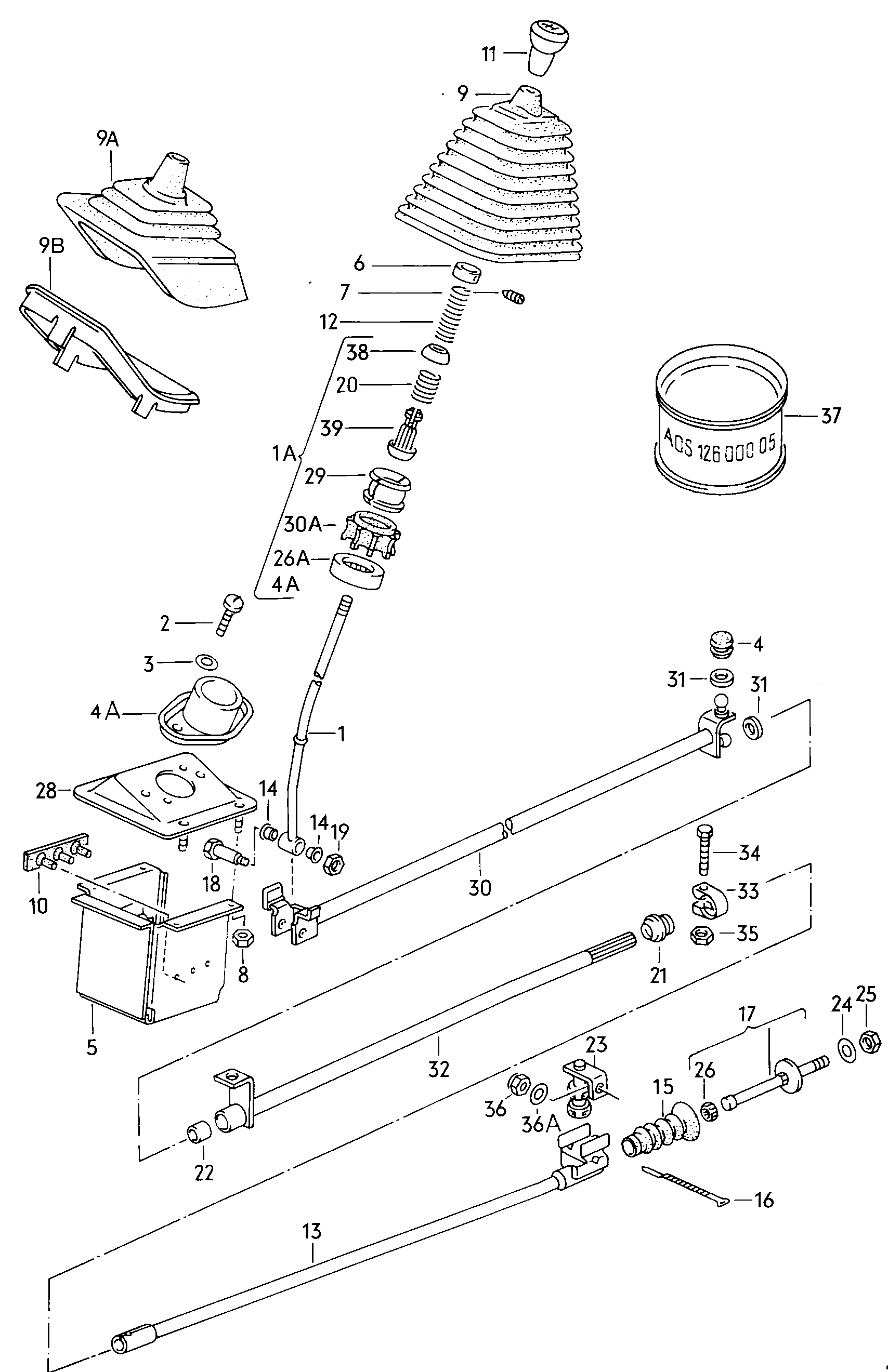 Vanagain Early Vanagon Rear Shifter Hard Parts Kit for 80 83